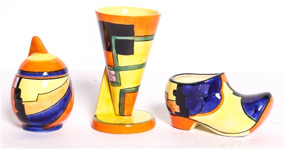 Clarice Cliff | An assortment of Art Deco style decorative pieces ...