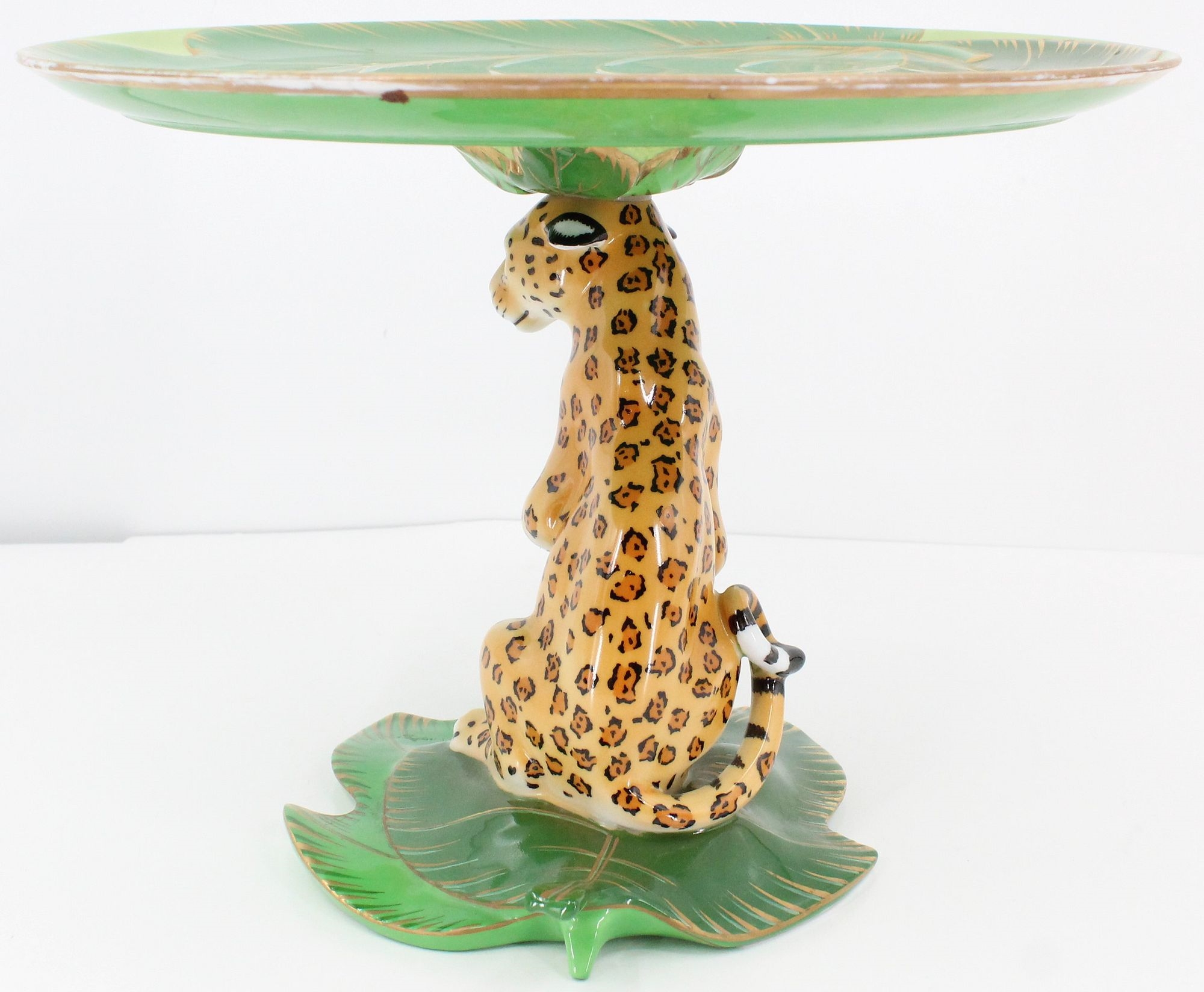 Lynn Chase | Lynn Chase Jaguar Jungle Cake Stand As Is (1219) | MutualArt