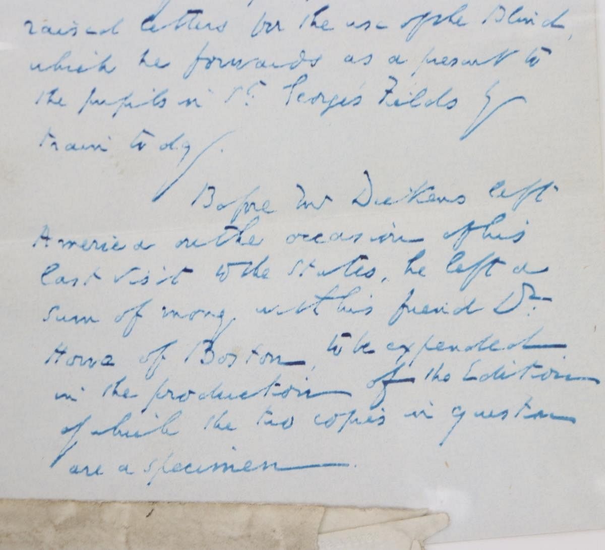 Charles Dickens | Dickens letter to School for Indigent Blind (1869 ...