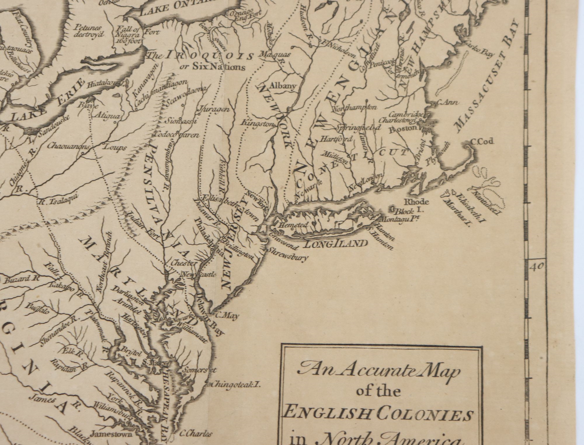 Georges Washington | Map of the American Colonies from December, 1754 ...