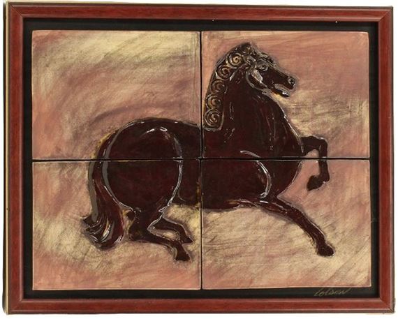 Frank Colson | Frank Colson Framed 4 Tiles Of Horse | MutualArt