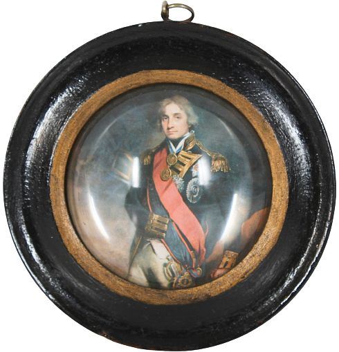Lord Nelson | Circular Colored Portrait of Lord Nelson (1797) | MutualArt