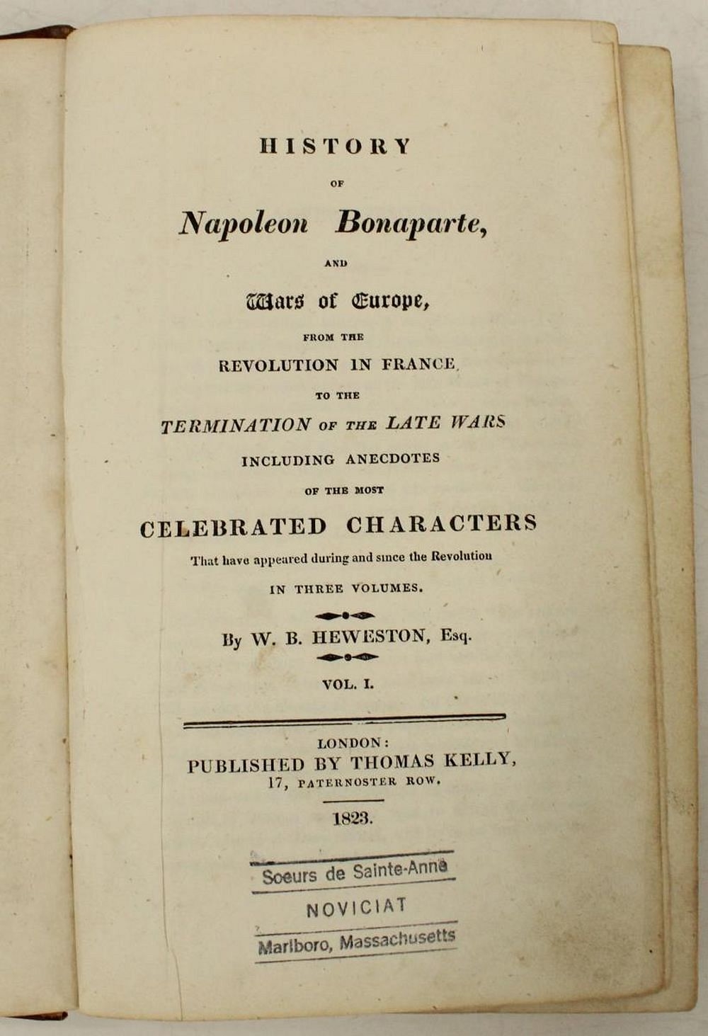 Richard Evans | Life of Napoleon Bonaparte, Heweston, 3 Volumes (1821 ...