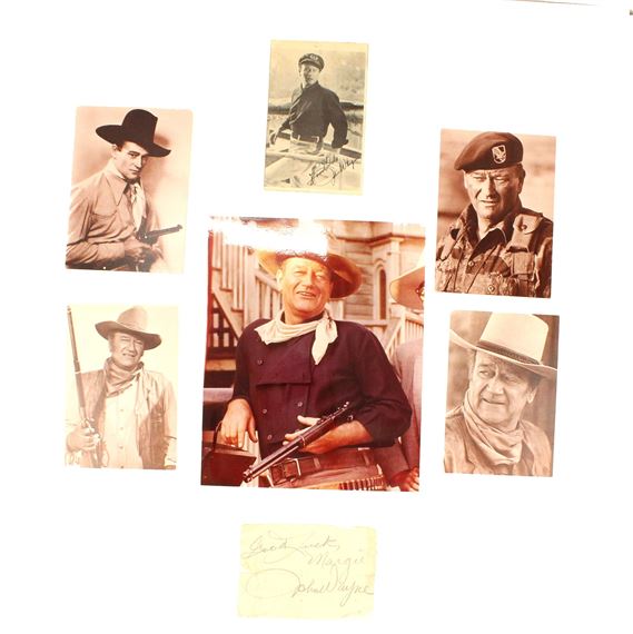John Wayne | 7) John Wayne Postcards & Autograph (26) | MutualArt