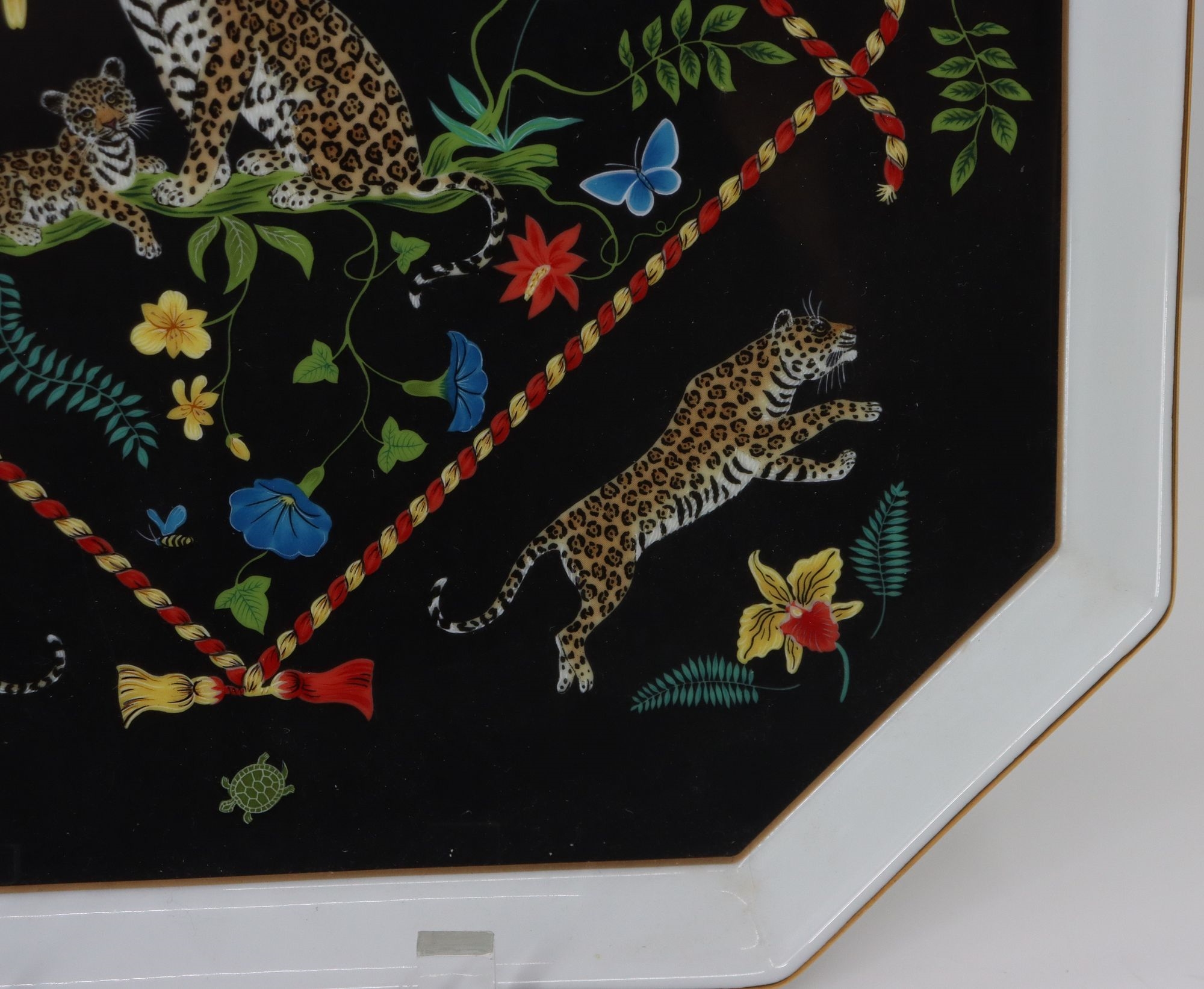 Lynn Chase | Jungle Jaguar Lynn Chase Octagon Platter | MutualArt