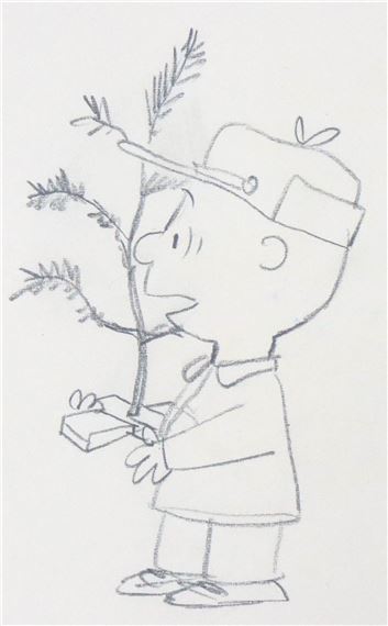 Reuben Timmins | Rare Charlie Brown Christmas Tree Drawing/ Artist ...