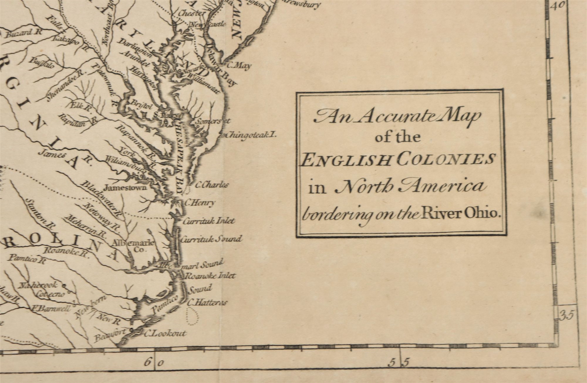Georges Washington | Map of the American Colonies from December, 1754 ...