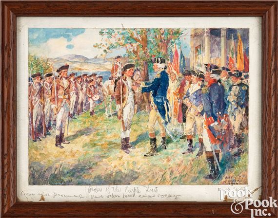 Arthur E. Becher | Order of the Purple Heart with Washington pinning ...