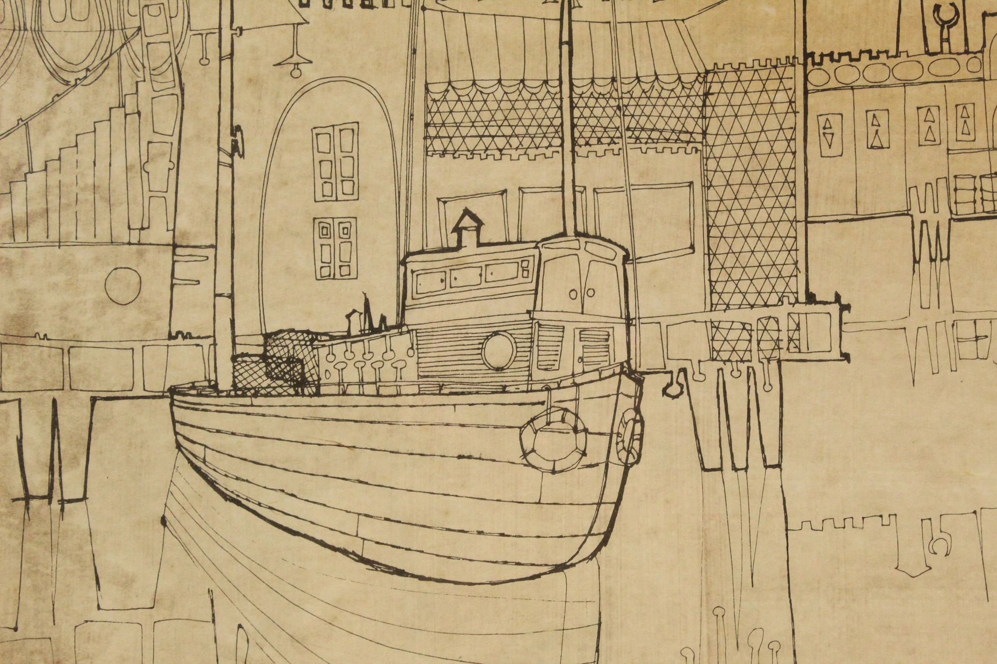 Win Ng | Win Ng (1936-1991) American, Ink Drawing (1455) | MutualArt