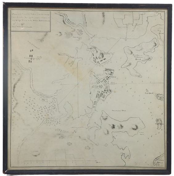 Charles River | Revolutionary War Map of Boston, July 1775 (25) | MutualArt