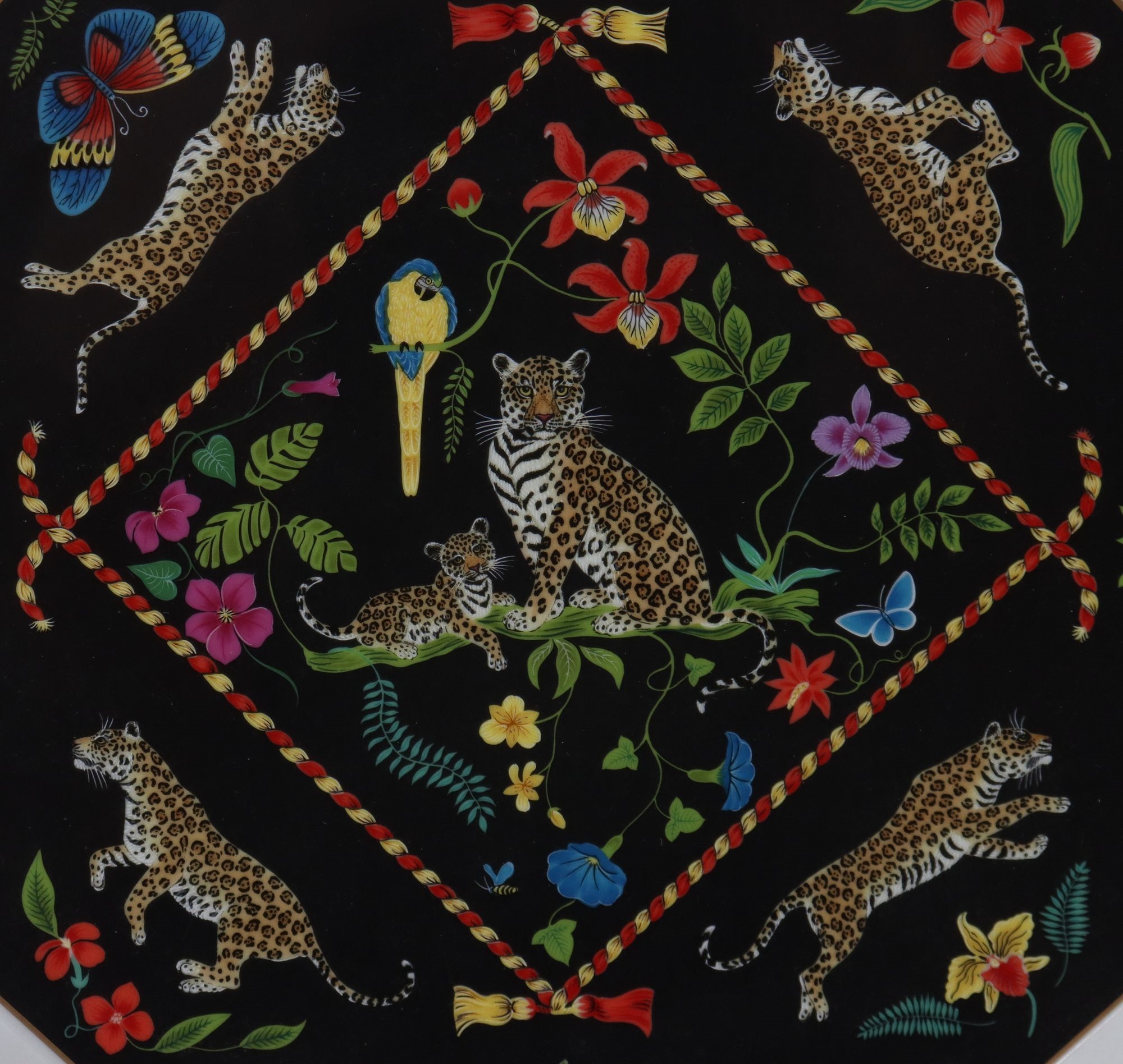 Lynn Chase | Jungle Jaguar Lynn Chase Octagon Platter | MutualArt