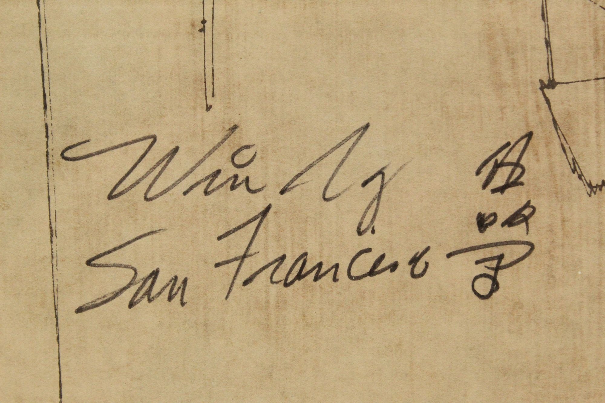 Win Ng | Win Ng (1936-1991) American, Ink Drawing (1455) | MutualArt