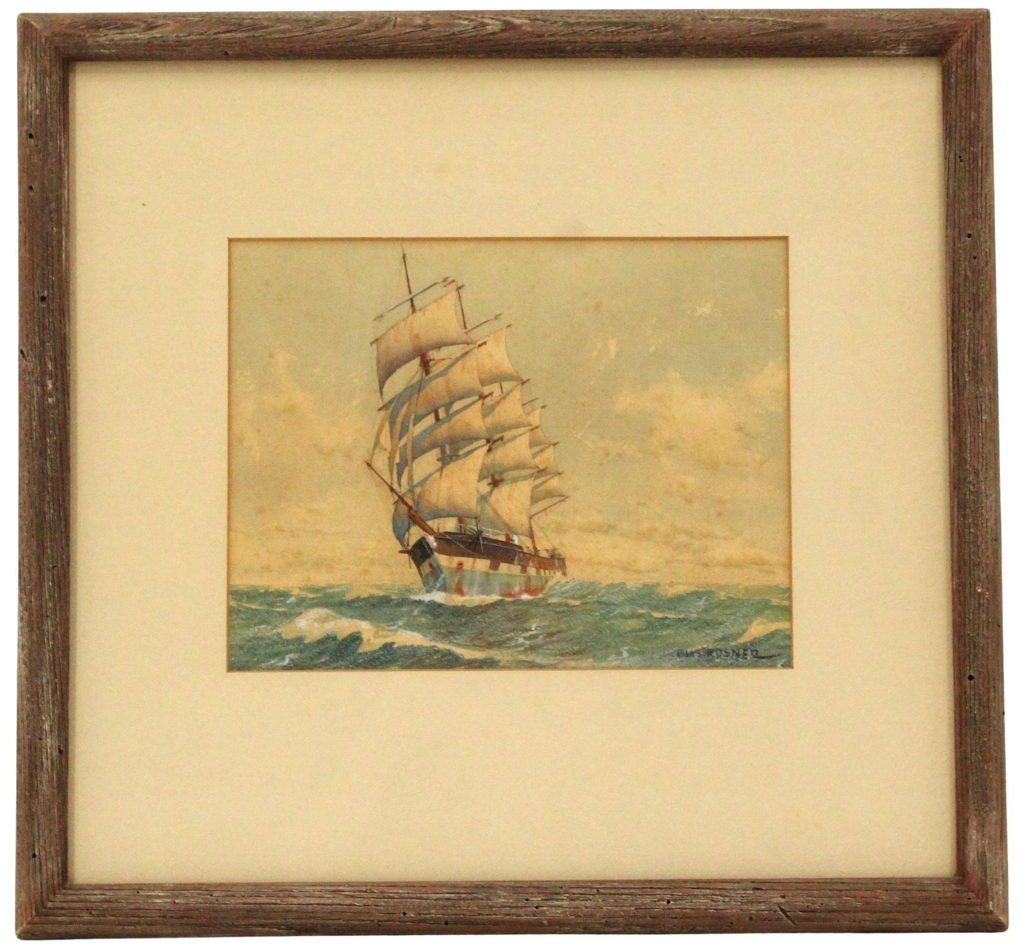 Charles Rosner | Charles Rosner (1894-1975) Nautical Gouache (1996 ...