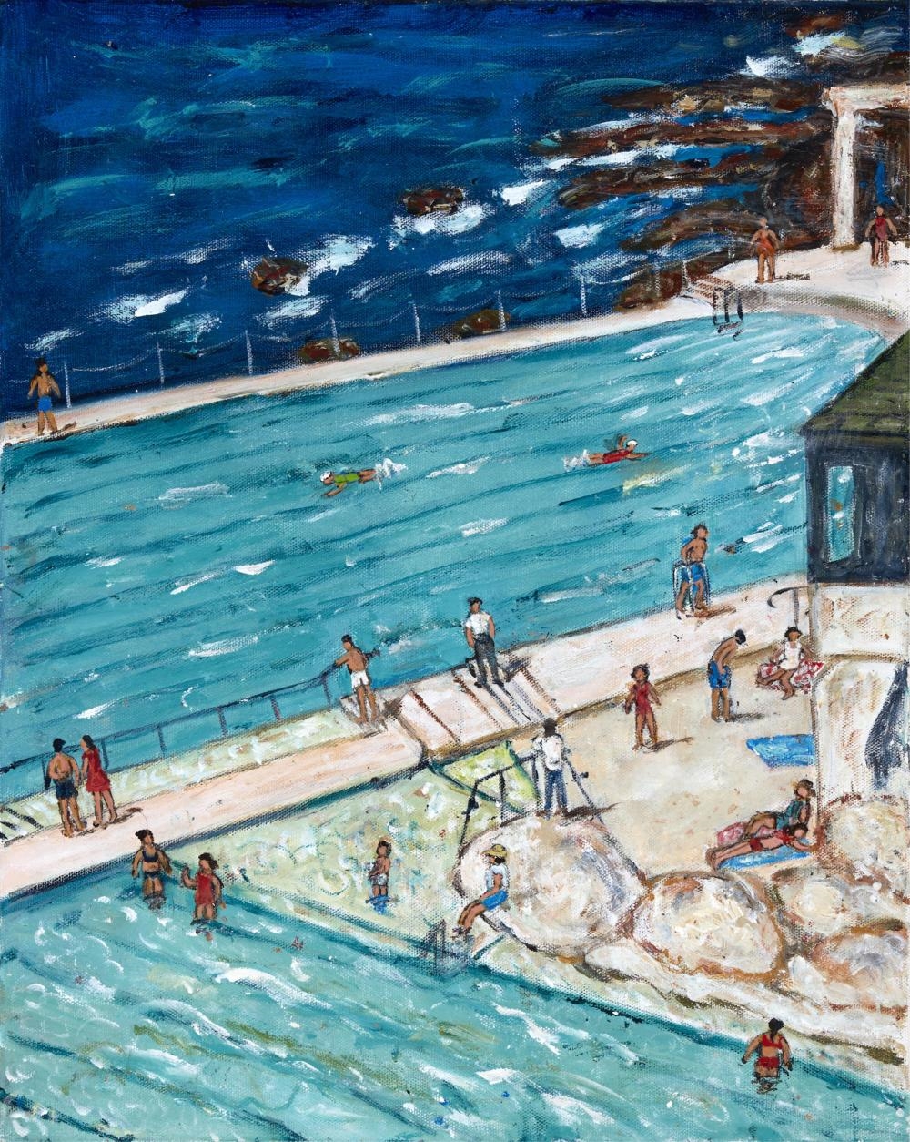 Stanley Perl | Swimming at Bondi Baths | MutualArt
