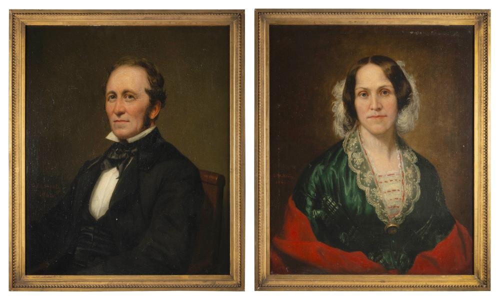 George P.A. Healy | Portraits of John Chandler Williams and Mary Martin Moore Williams (1861 ...