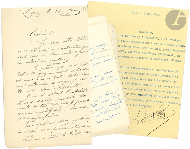 Georges Courteline | Typed copy of his correspo - Lot (1902 - 1925 ...