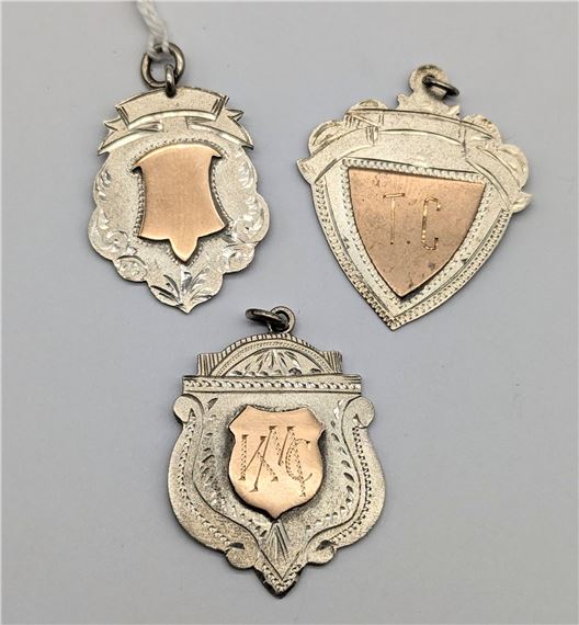 Sterling | THREE STERLING SILVER FOB MEDALLIONS | MutualArt