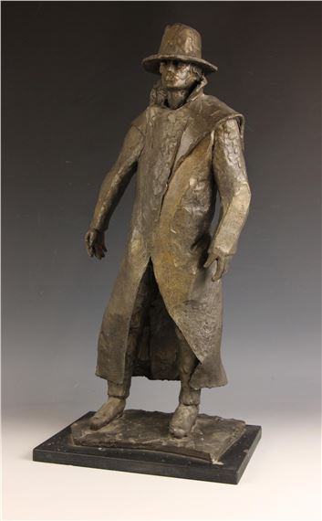 John W. Mills | Man in Sou'wester, | MutualArt