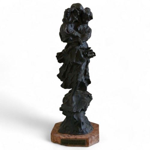 Edoardo Caimi | Edoardo Camilli, Perchè papà non torna? scultura in bronzo e piano in marmo H cm ...