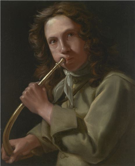 Michiel Sweerts | A young man playing a hunting horn, possibly an ...