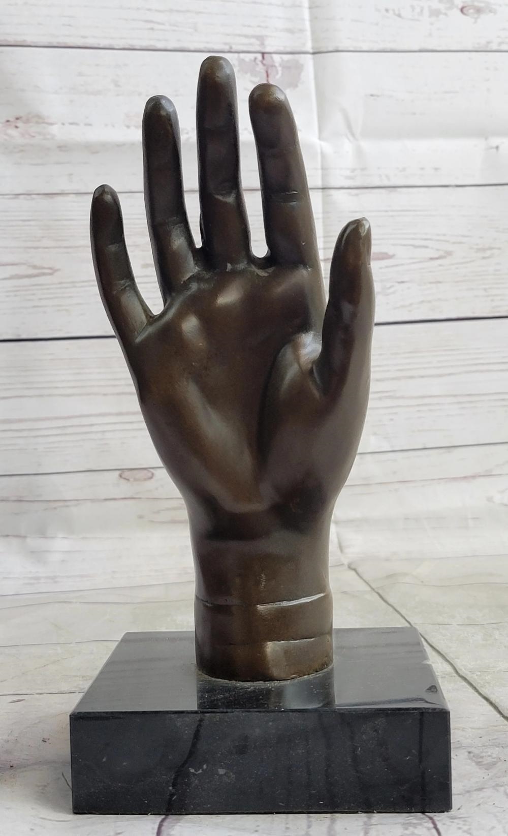 Salvador Dalí | FEMALE HAND GENUINE BRONZE SCULPTURE FIGURINE FIGURE ...
