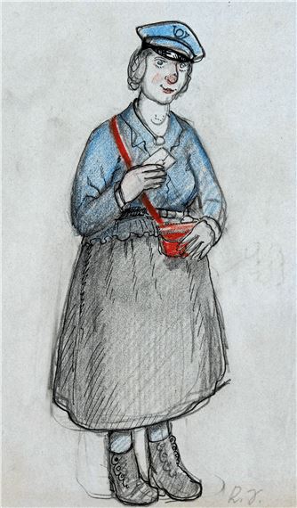 Rudolf Sieck | Die Postbotin überbringt den Liebesbrief | MutualArt