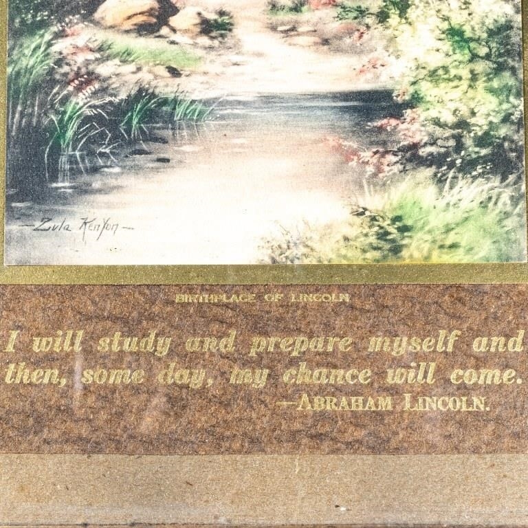 Zula Kenyon | ZULA KENYON BIRTHPLACE OF LINCOLN LITHOGRAPHY | MutualArt