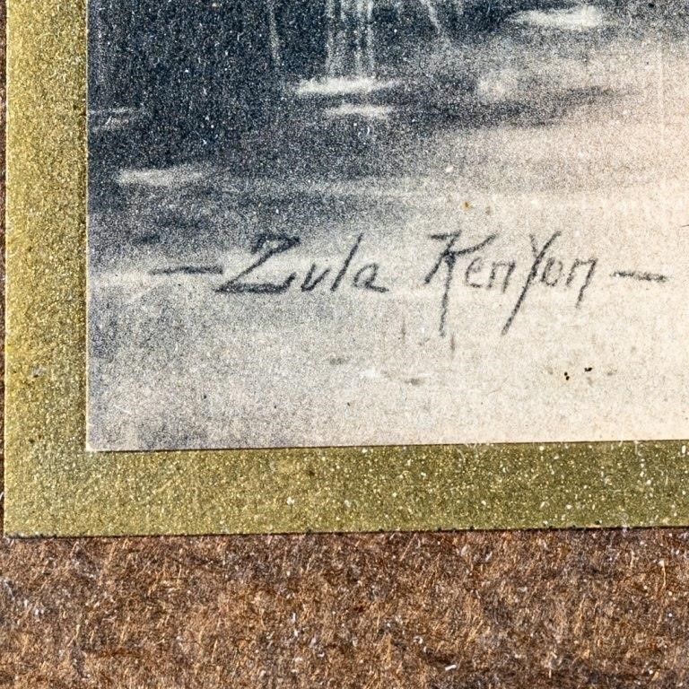 Zula Kenyon | ZULA KENYON BIRTHPLACE OF LINCOLN LITHOGRAPHY | MutualArt