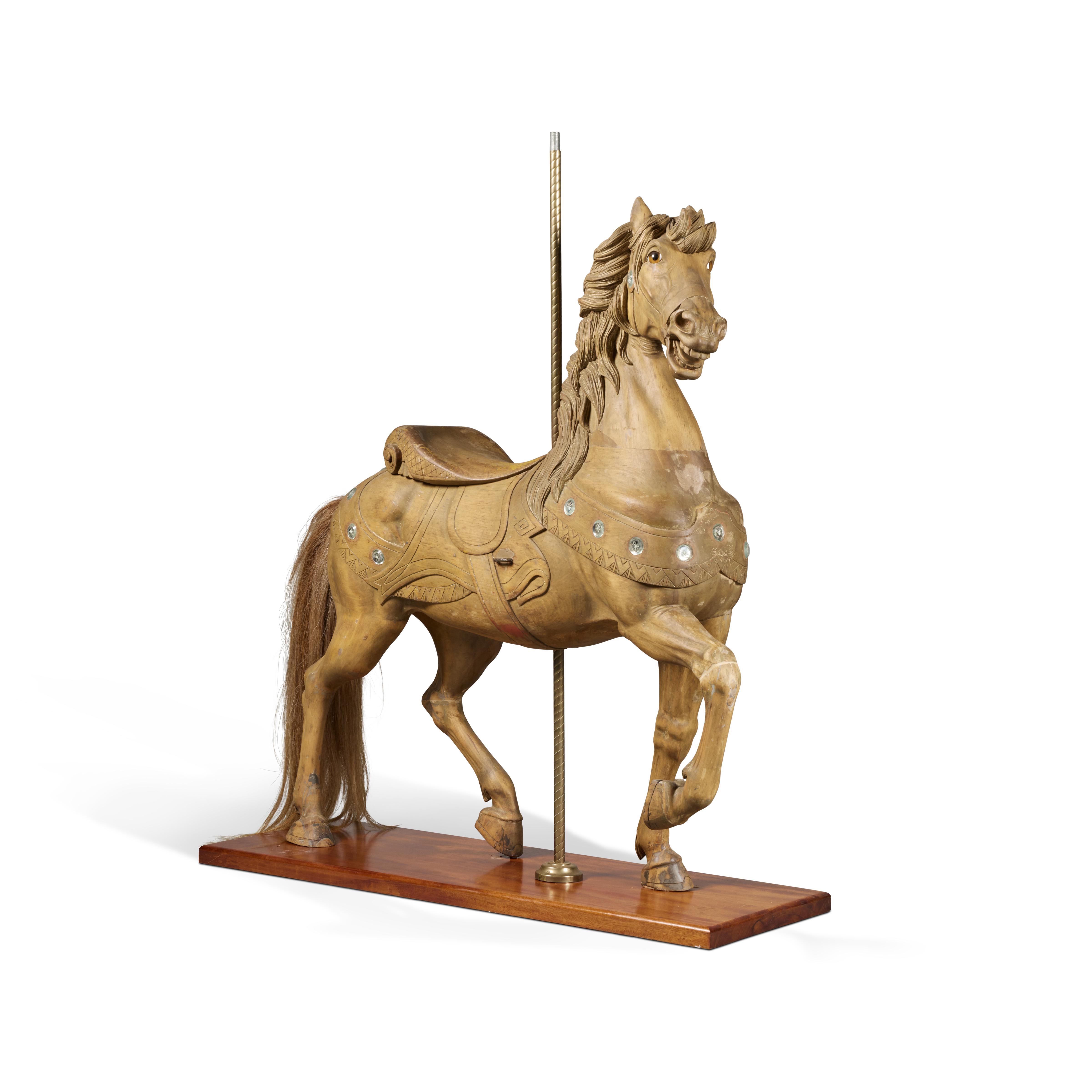 Gustav Dentzel | An Outside Row Standing Carousel Horse, attributed to ...