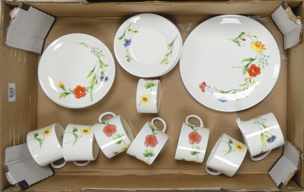 Susie Cooper | Wedgwood Bone China 'Corn Flower' Susie Cooper Design Including Six Cups, Six ...