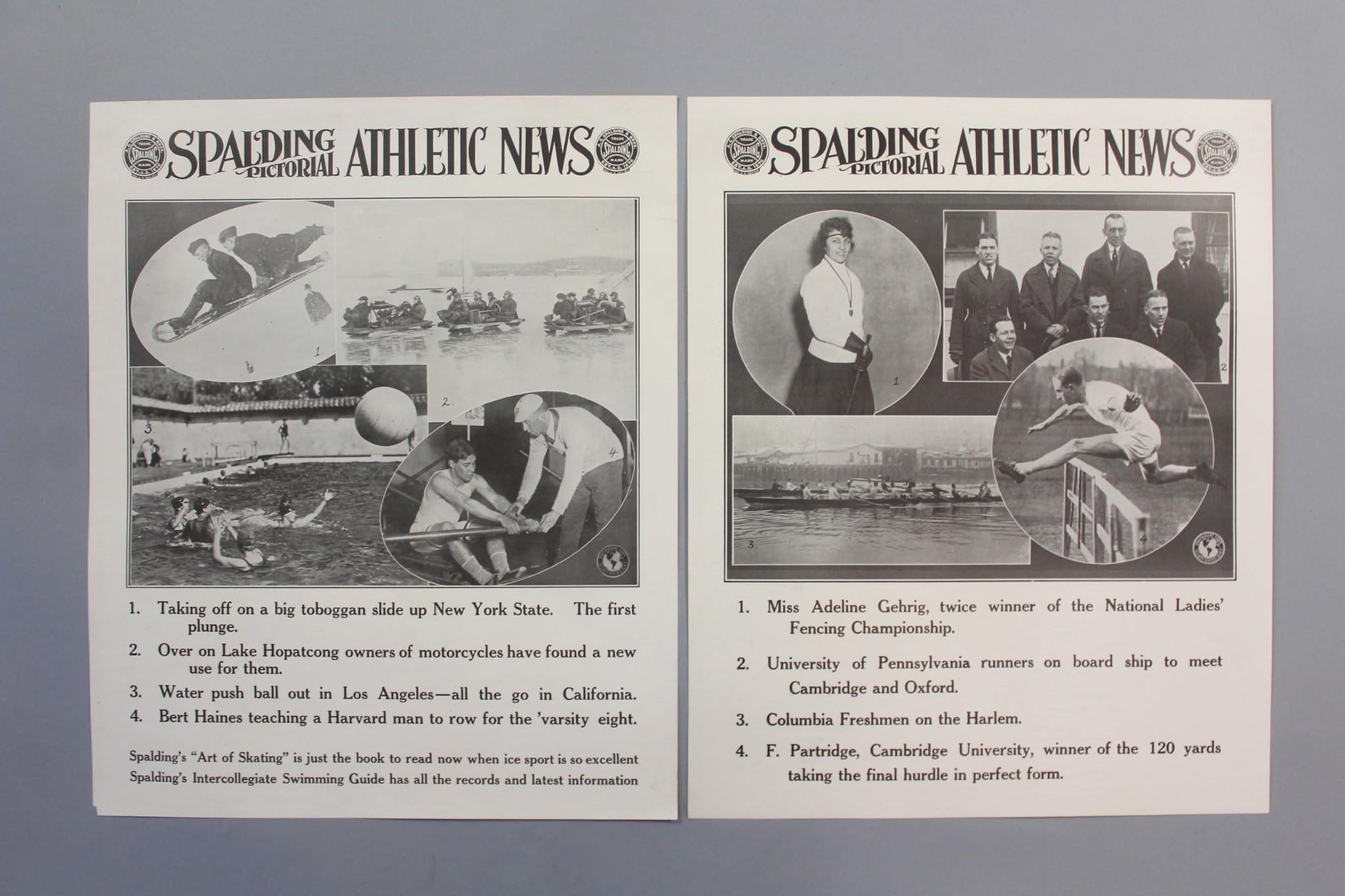 Champion | Lot of 2 Original Spalding Posters; Harvard & Columbia Crew ...