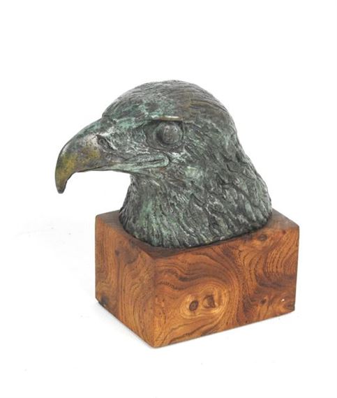 Michel Jollet | Eagle head. Green patina bronze p - Lot | MutualArt