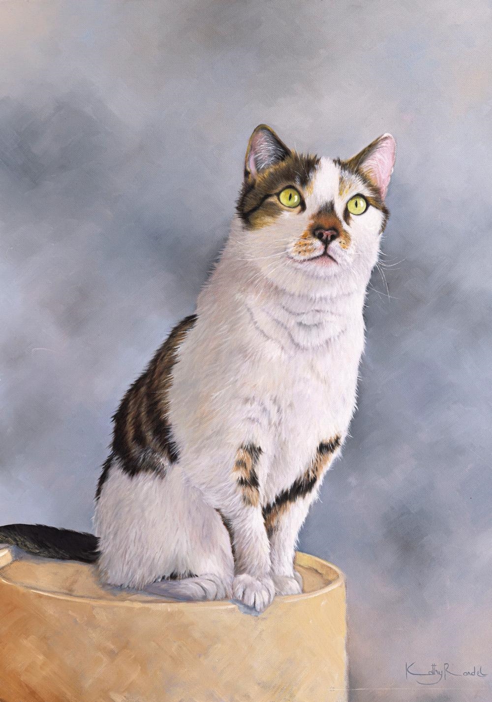Kathy Rondel | Portrait of a Tortoise Shell Cat | MutualArt