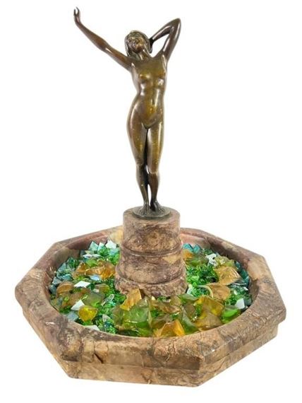 J. Plessner | Art Deco German Style Bronze/Marble Statue | MutualArt
