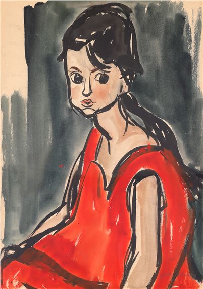 Iulia Hălăucescu | Little Girl in Red (Circa 17) | MutualArt