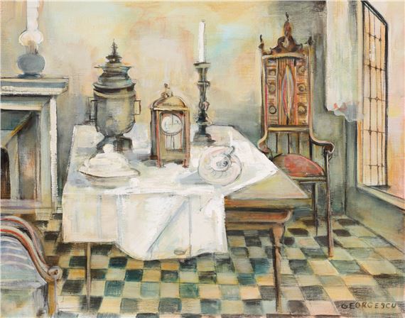 Nicholas Georgescu | Interior with Samovar and Shell (Circa 17) | MutualArt