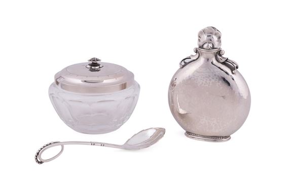 Georg Jensen | GEORG JENSEN STERLING PERFUME & CRYSTAL JAM POT (Circa ...