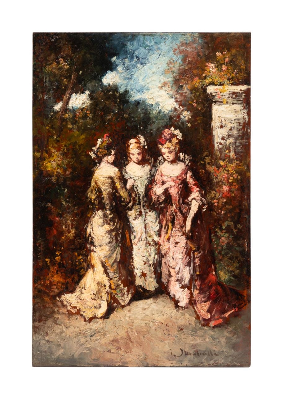 Adolphe Joseph Thomas Monticelli | ADOLPHE MONTICELLI, THREE LADIES IN ...