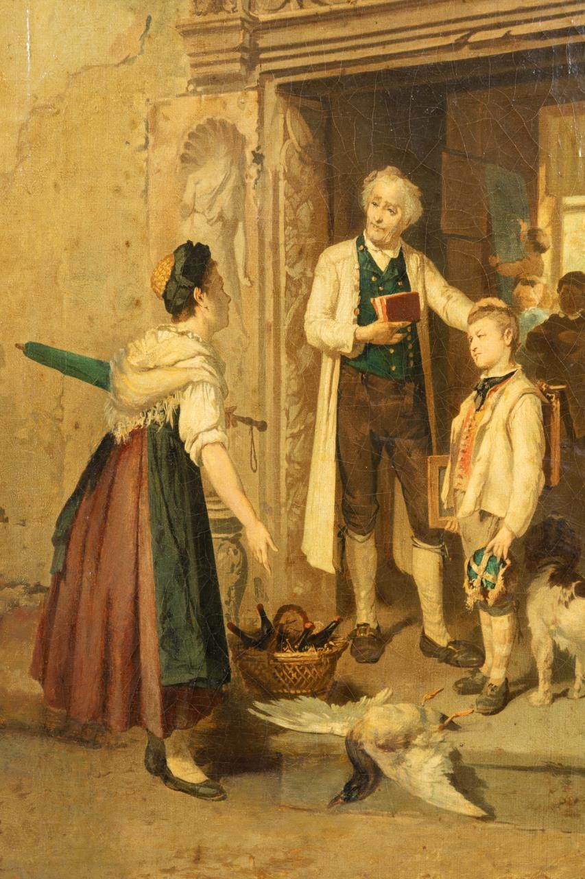 Théodore Gérard | THEODORE GERARD OUTDOOR SCENE OIL ON CANVAS | MutualArt