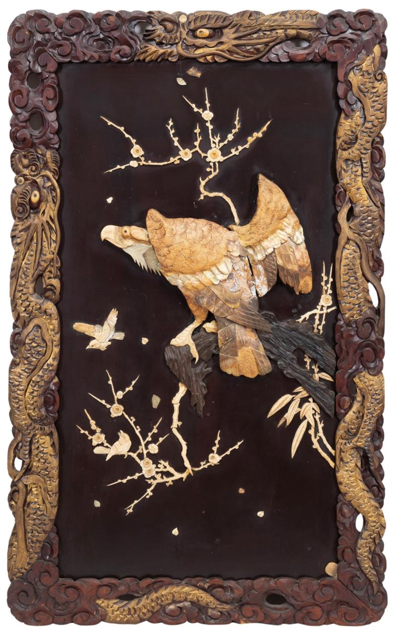 Japanese School, 19th Century | PAIR 19TH CENTURY JAPANESE BONE INLAID ...