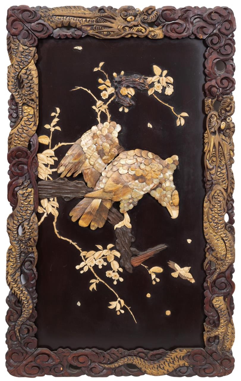 Japanese School, 19th Century | PAIR 19TH CENTURY JAPANESE BONE INLAID ...