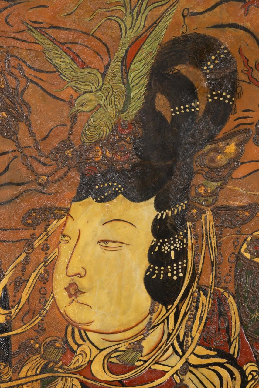 W. Scott Smith | CHINESE PAINTING OF THREE BEAUTIES ON PANEL | MutualArt