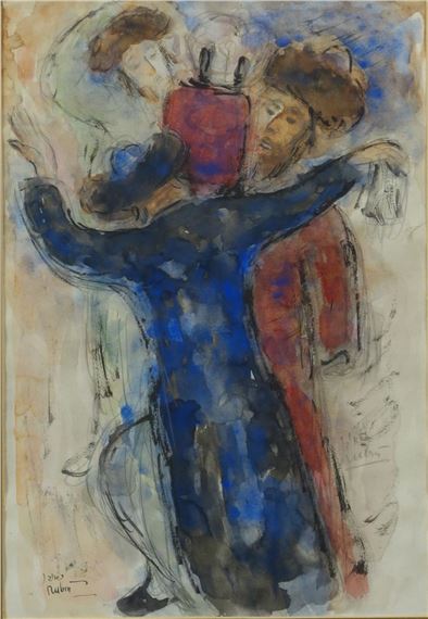 Reuven Rubin | Reuven Rubin 1893-1974 (Israeli) Rabbies dancing with ...