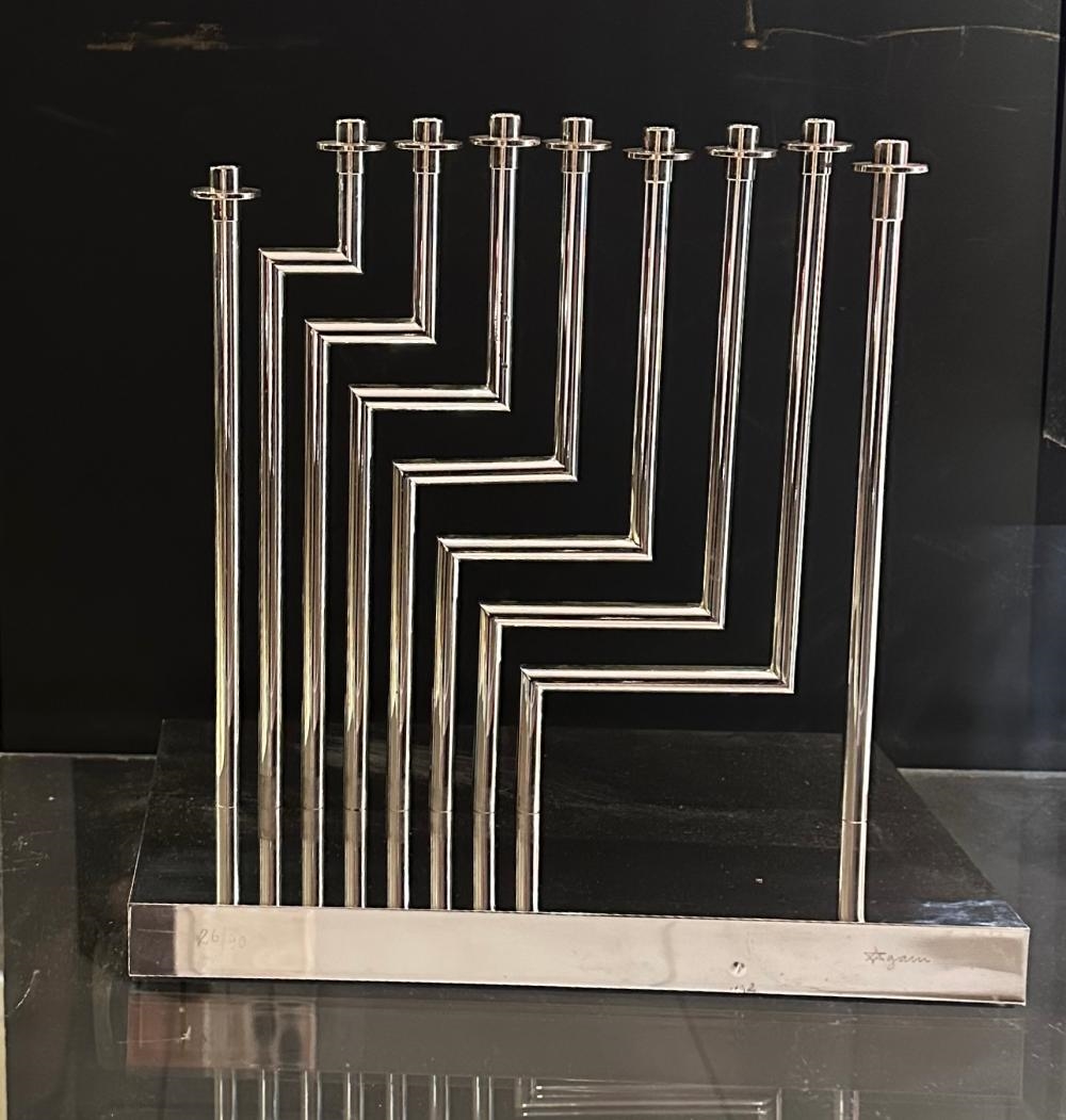 Yaacov Agam | Yaacov Agam b.1928 (Israeli) Levels Menorah (Kinetic ...