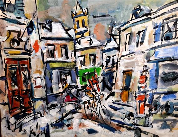 Gen Paul | Gen Paul 1895-1975 (French) Street view with figures gouache ...