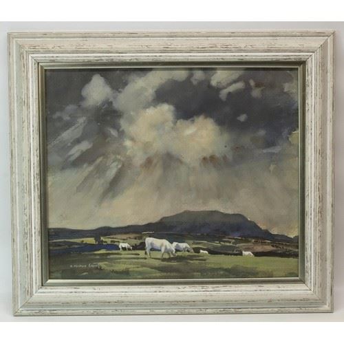 William Gaunt | Cattle grazing in a landscape | MutualArt