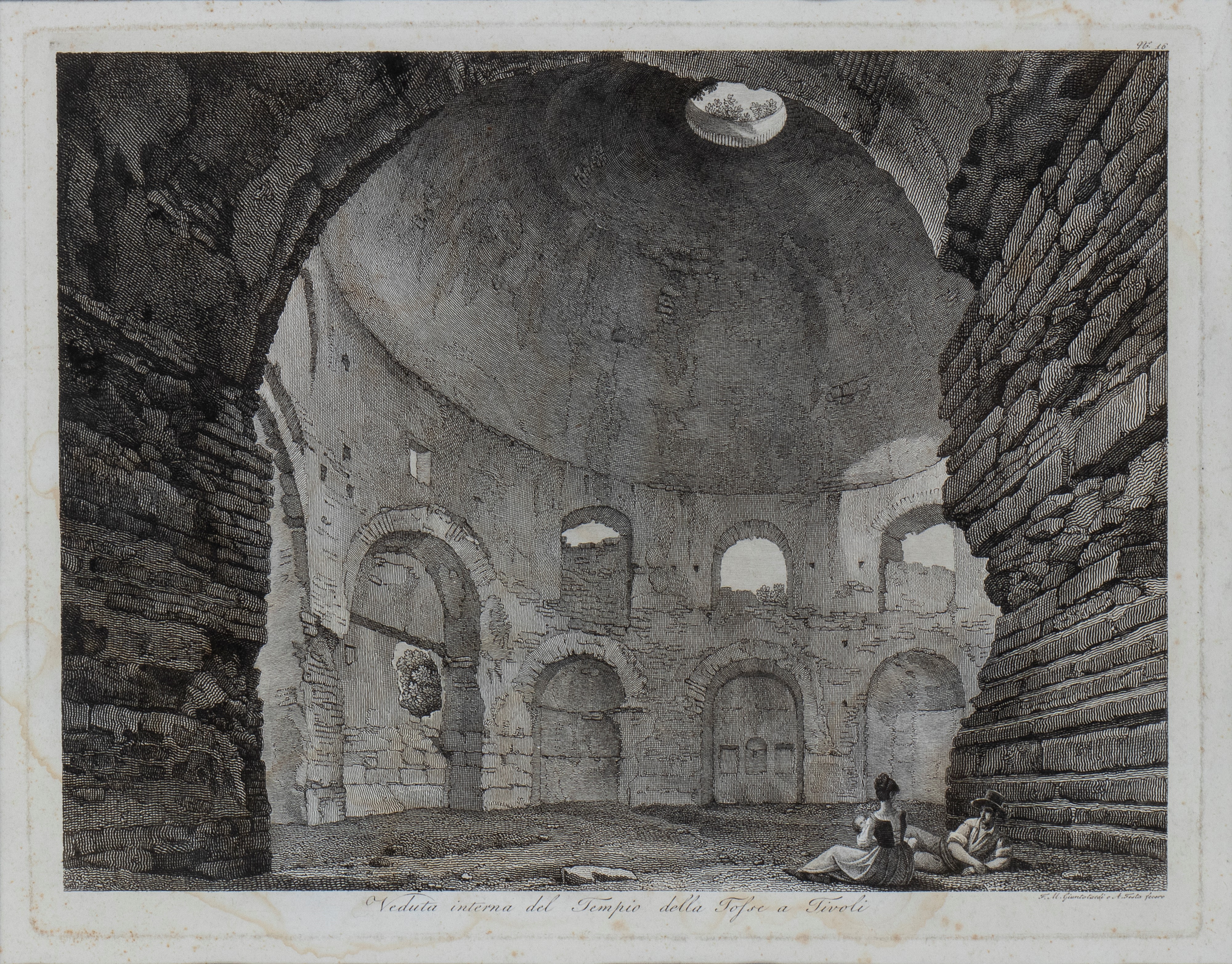 Antonio Testa | Veduta interna del Tempio della Tosse a Tivoli | MutualArt