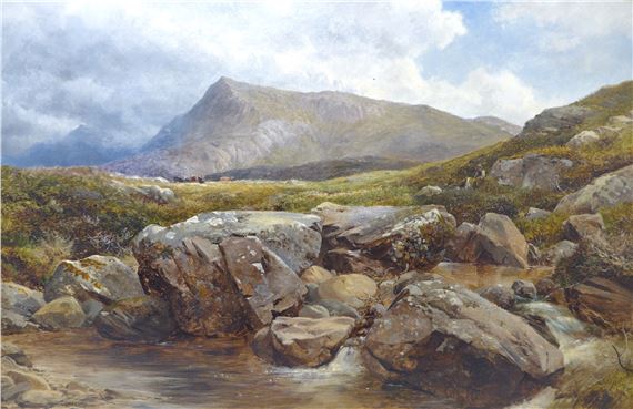 David Bates | rocky landscape (1870) | MutualArt