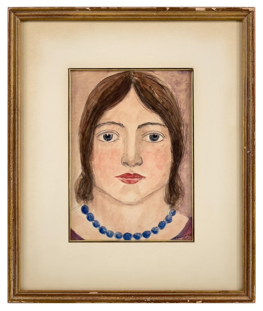 Abraham Walkowitz | 1965) Untitled (Portrait), 1909 Watercolor & Pencil ...