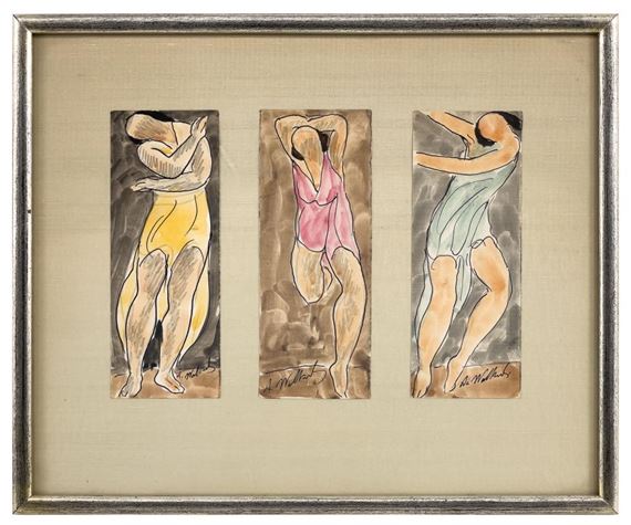 Abraham Walkowitz | 1965) Portrait Of Isadora Duncan Watercolor & Ink ...